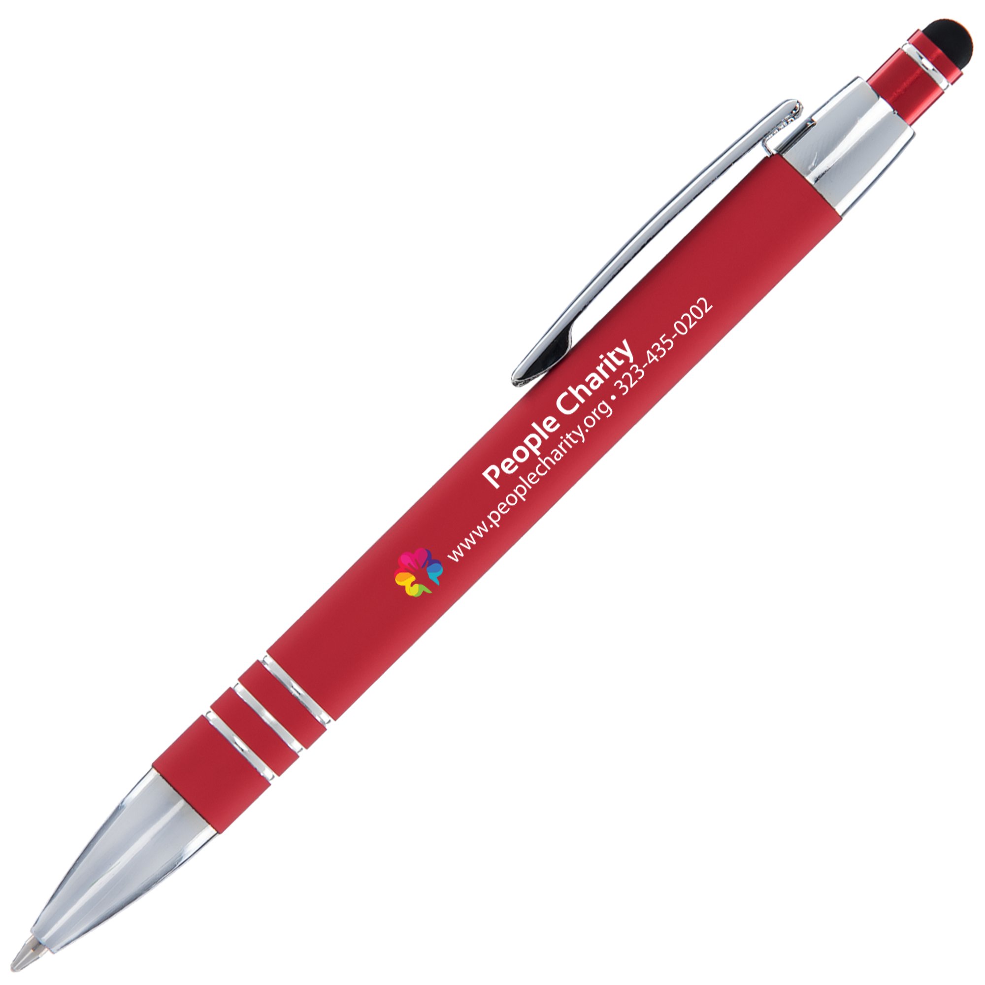 Promotional Soft Touch Alina Pen With Stylus Top Inkjet Perfect Pen