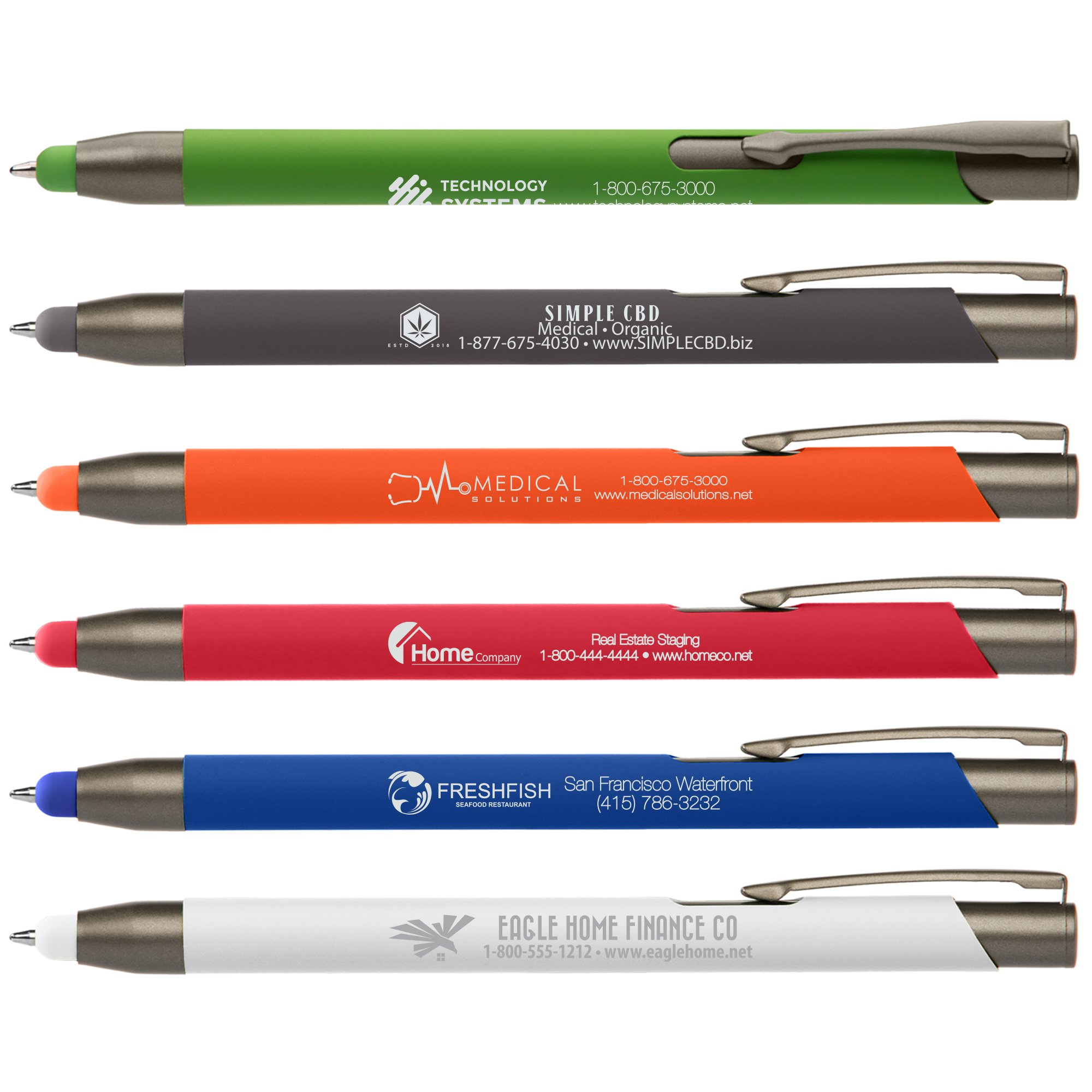 Promotional Soft Touch Paragon Stylus Pen with Gunmetal Trim | National Pen