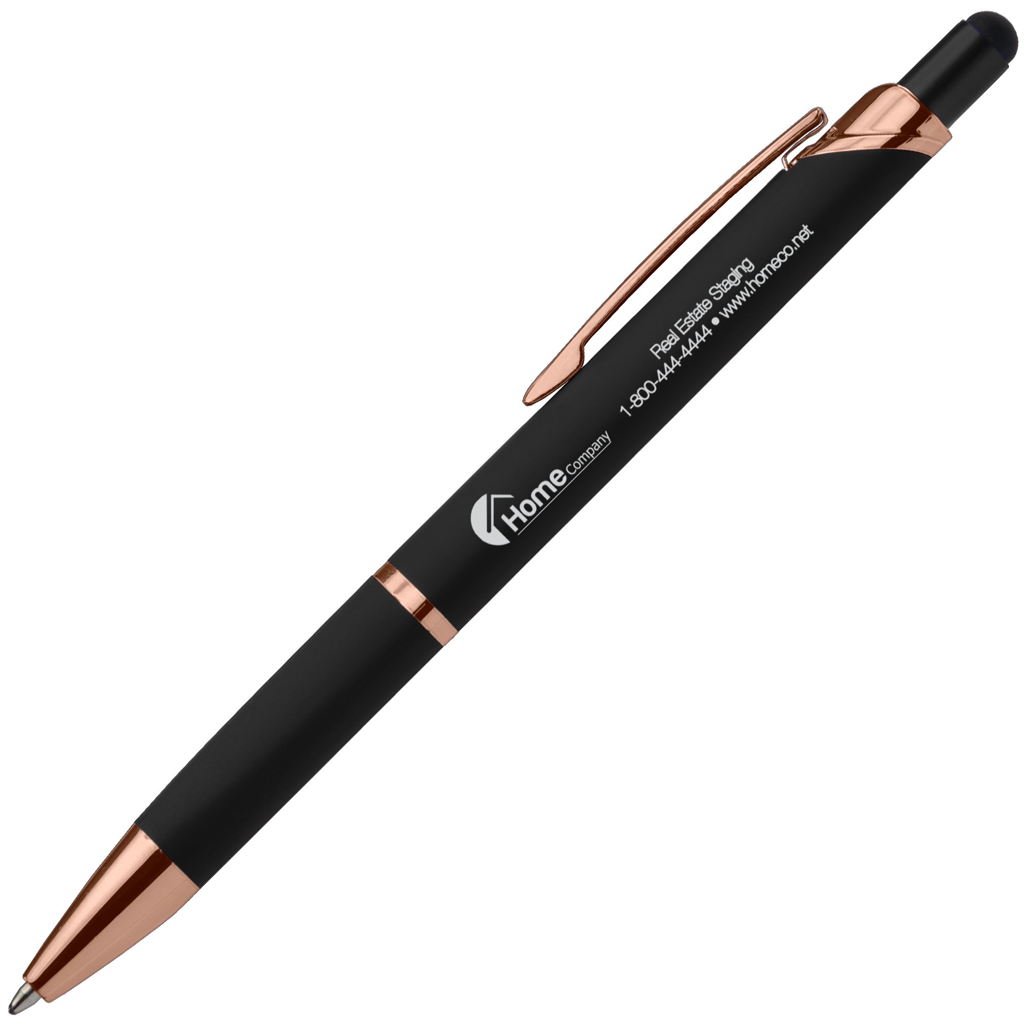Promotional Triangle Viera Pen with Rose Gold Trim | National Pen