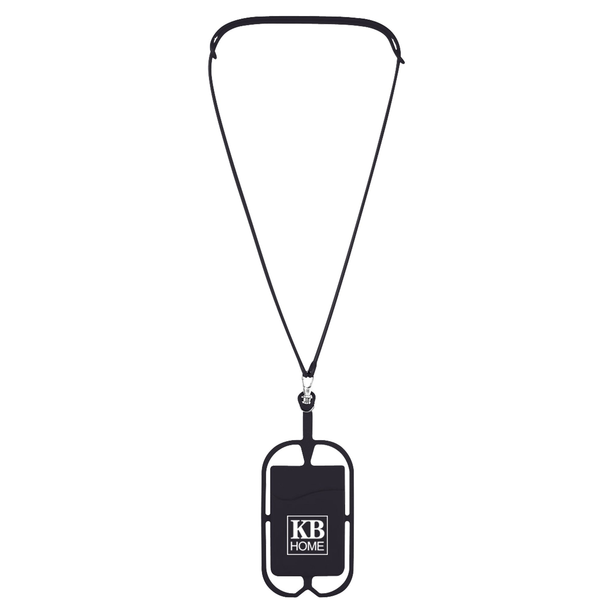 Promotional Silicone Lanyard With Phone Holder Wallet National Pen