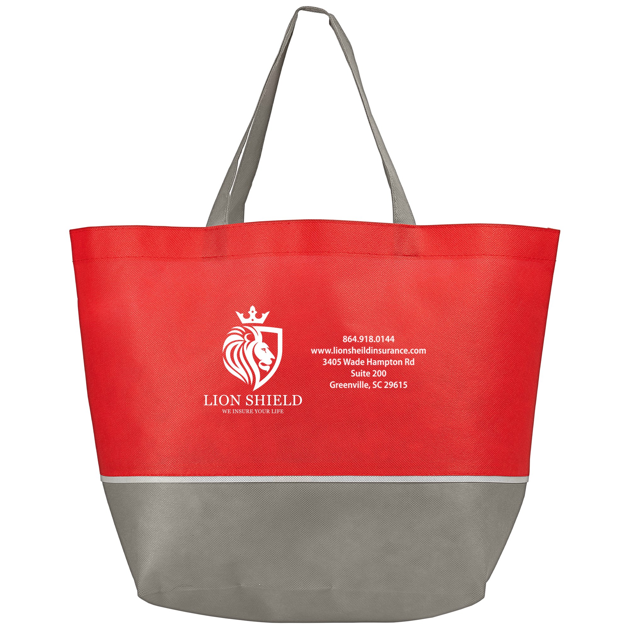 Promotional Budget Shopper Tote With Gray Trim Perfect Pen